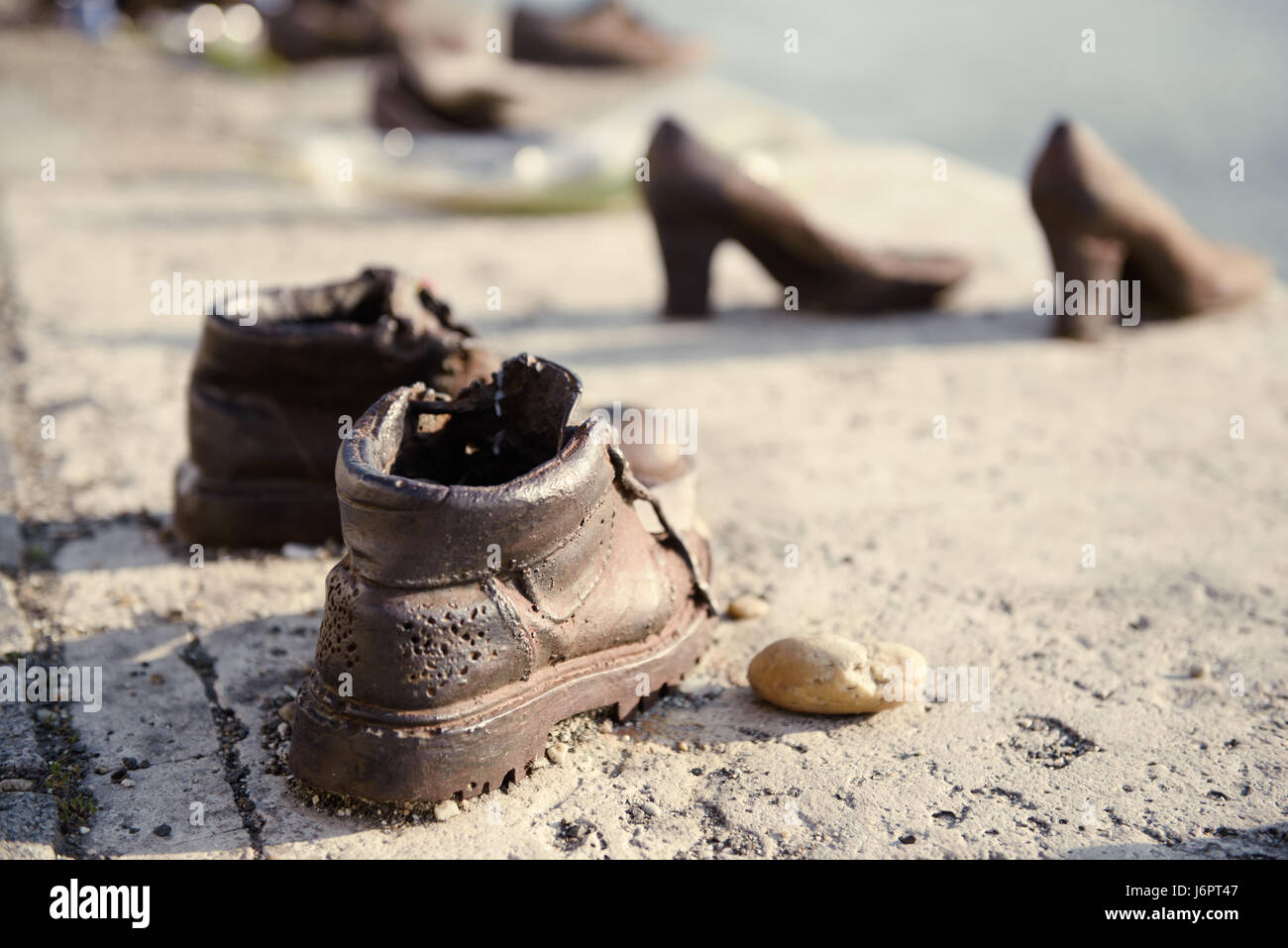 Shoes on the Danube embankment Stock Photo - Alamy