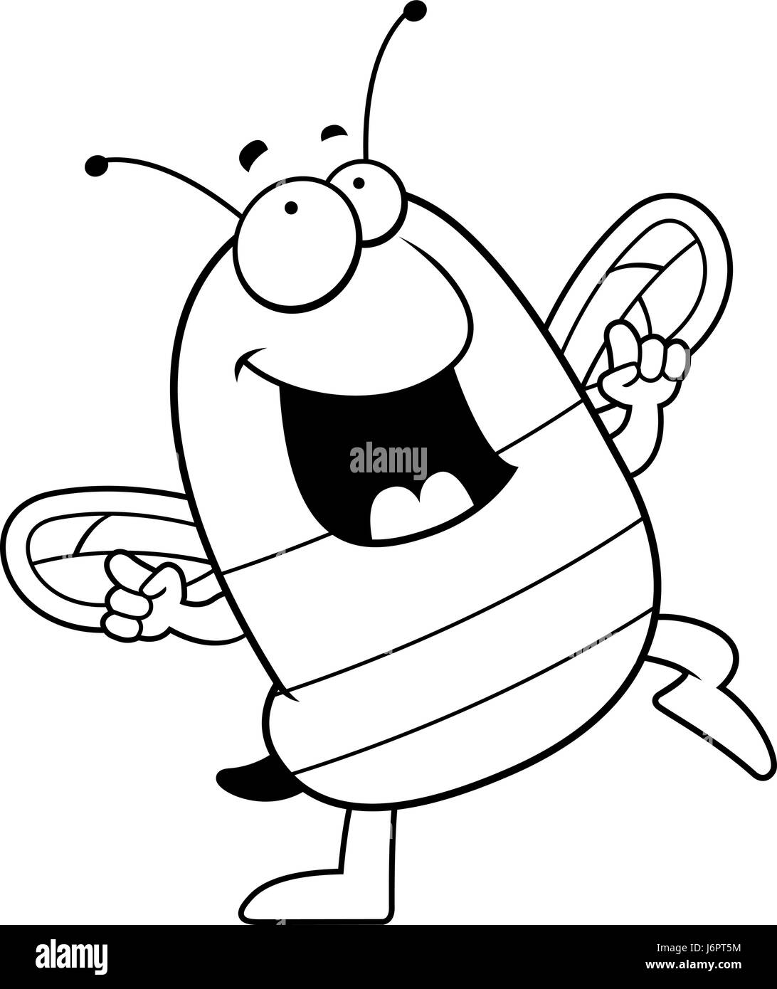 A happy cartoon bee dancing and smiling Stock Vector Image & Art - Alamy