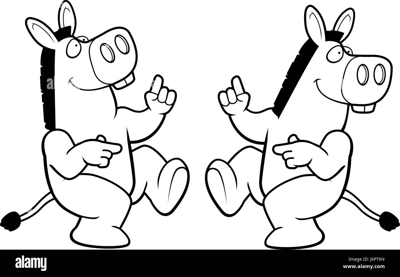 A happy cartoon donkey dancing and smiling Stock Vector Image & Art - Alamy