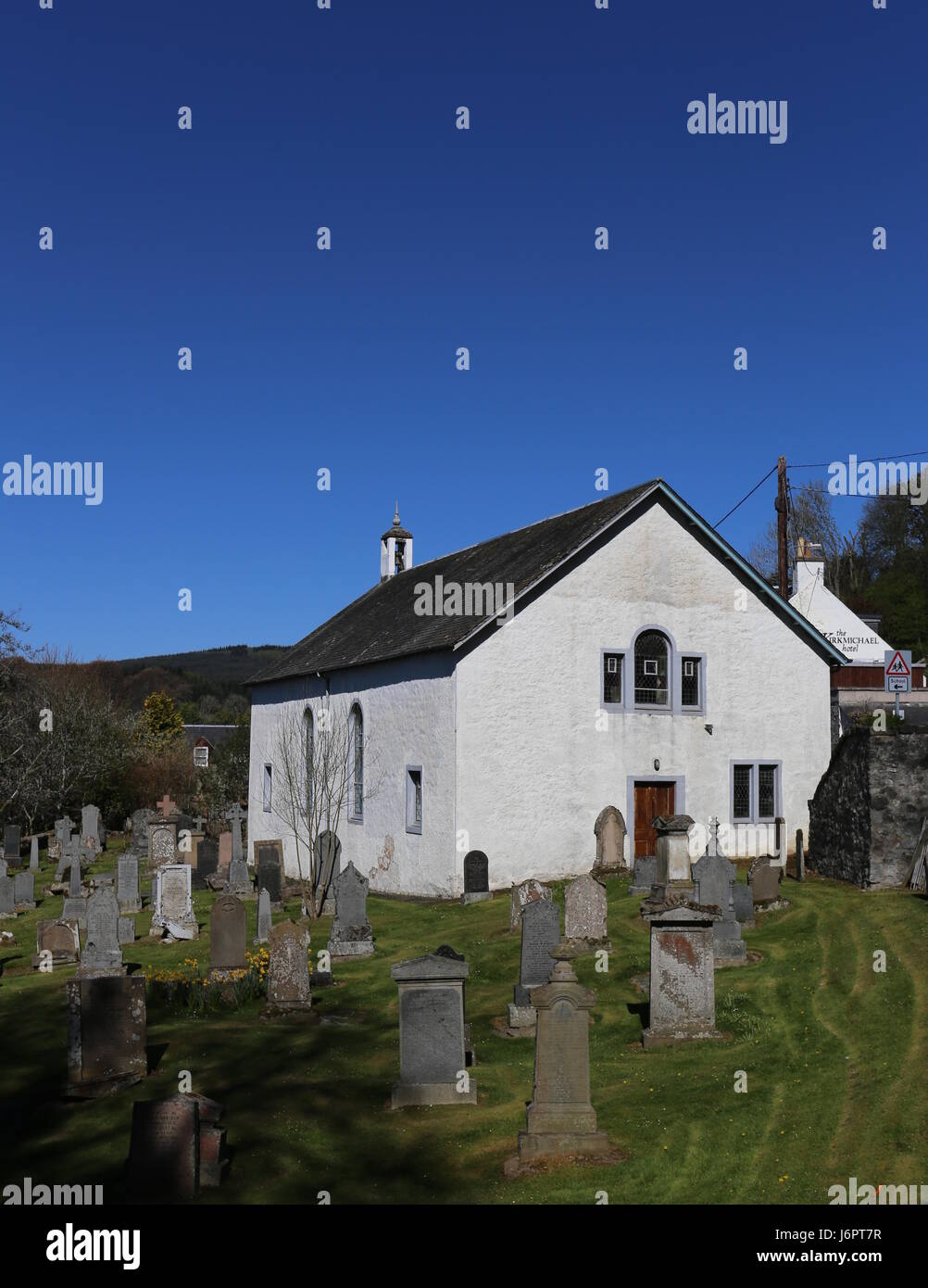 Exterior of Kirkmichael Parish Church Scotland May 2017 Stock Photo - Alamy