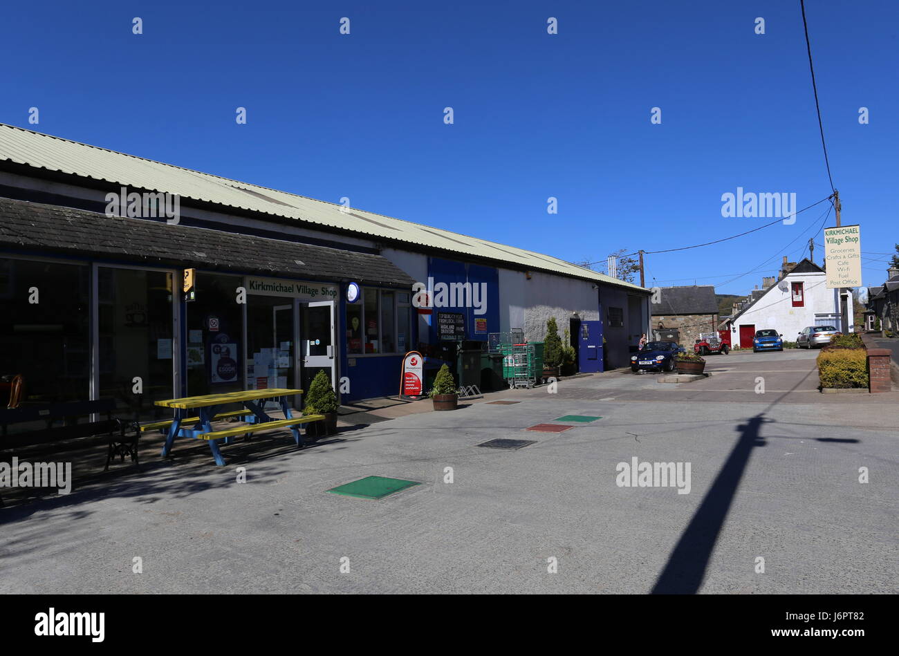 Exterior of Kirkmichael Village Shop Scotland May 2017 Stock Photo - Alamy