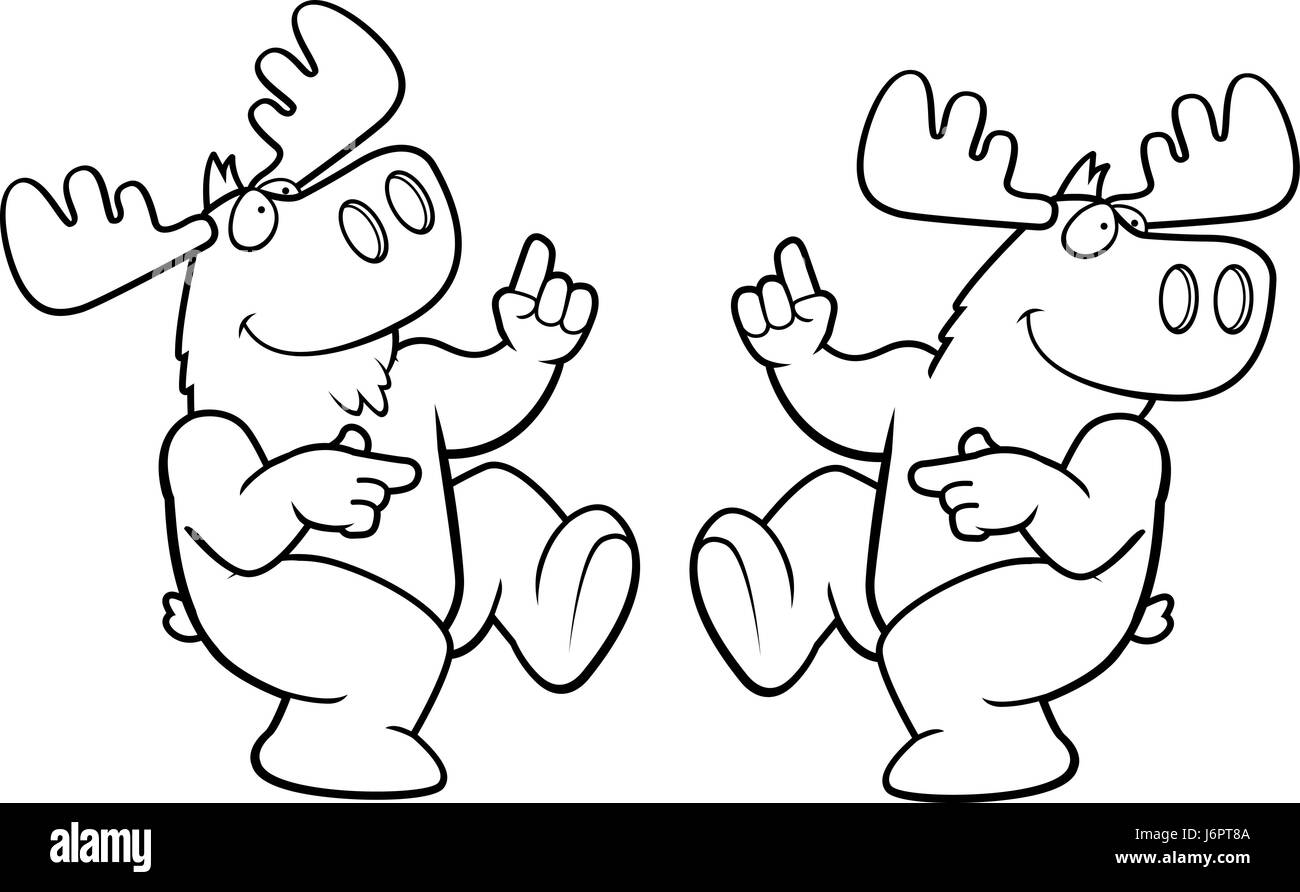 Step Up 4 Moose Dancing Clipart