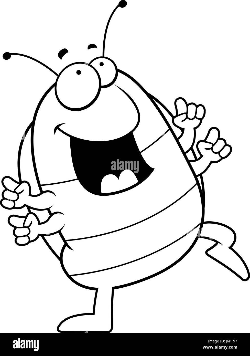 A happy cartoon pill bug dancing and smiling Stock Vector Image & Art ...