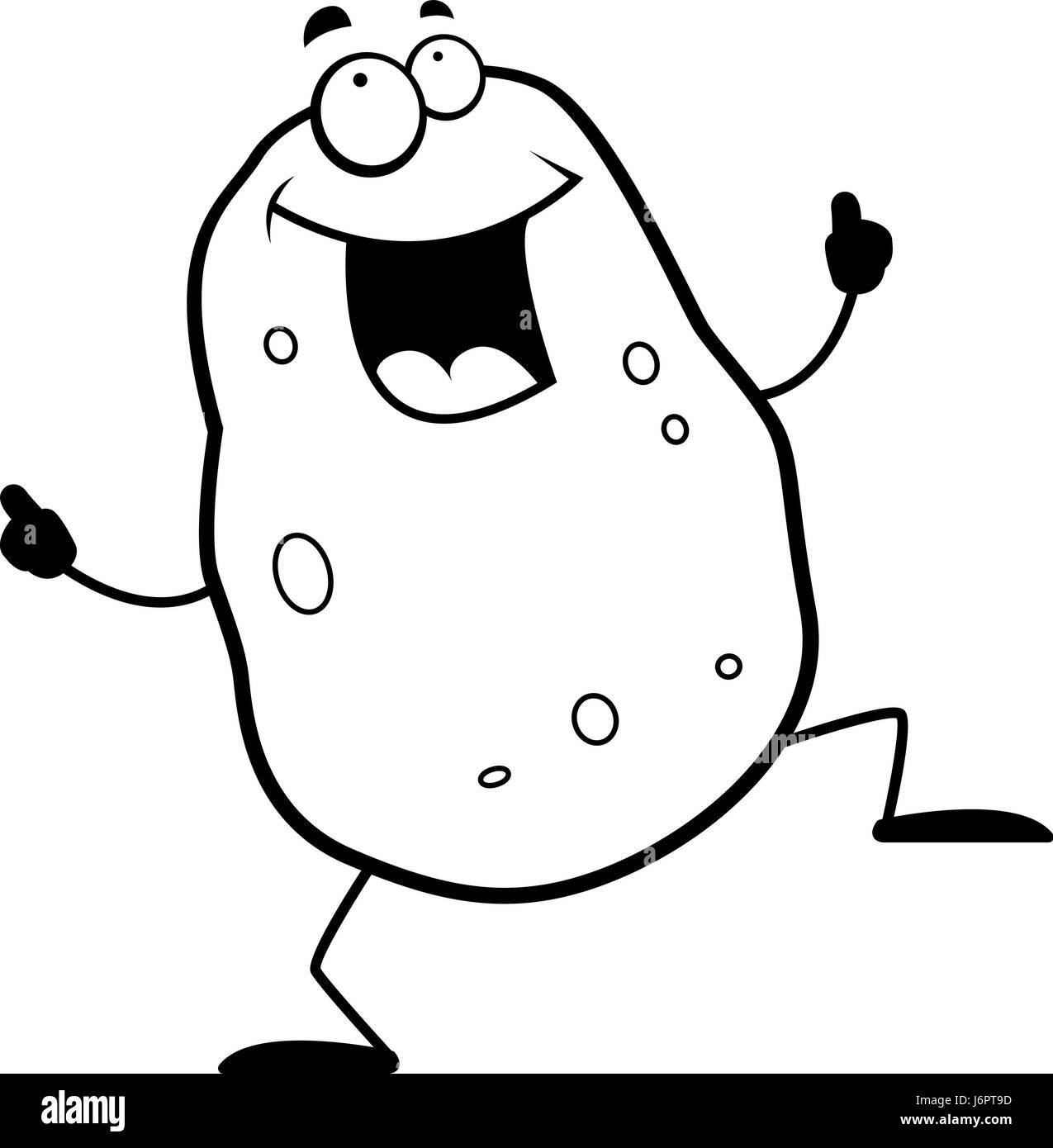 Potato Cartoon Black And White