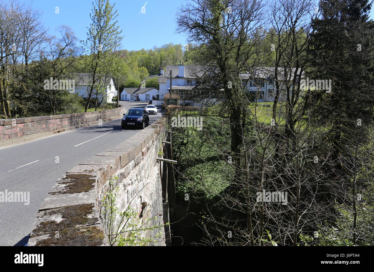 Bridge over River Ardle Bridge of Cally Scotland May 2017 Stock Photo ...