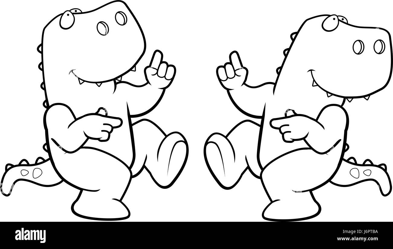 Tyrannosaurus rex dancing Stock Vector Images - Alamy