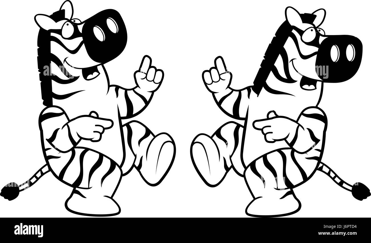 A happy cartoon zebra dancing and smiling Stock Vector Image & Art - Alamy