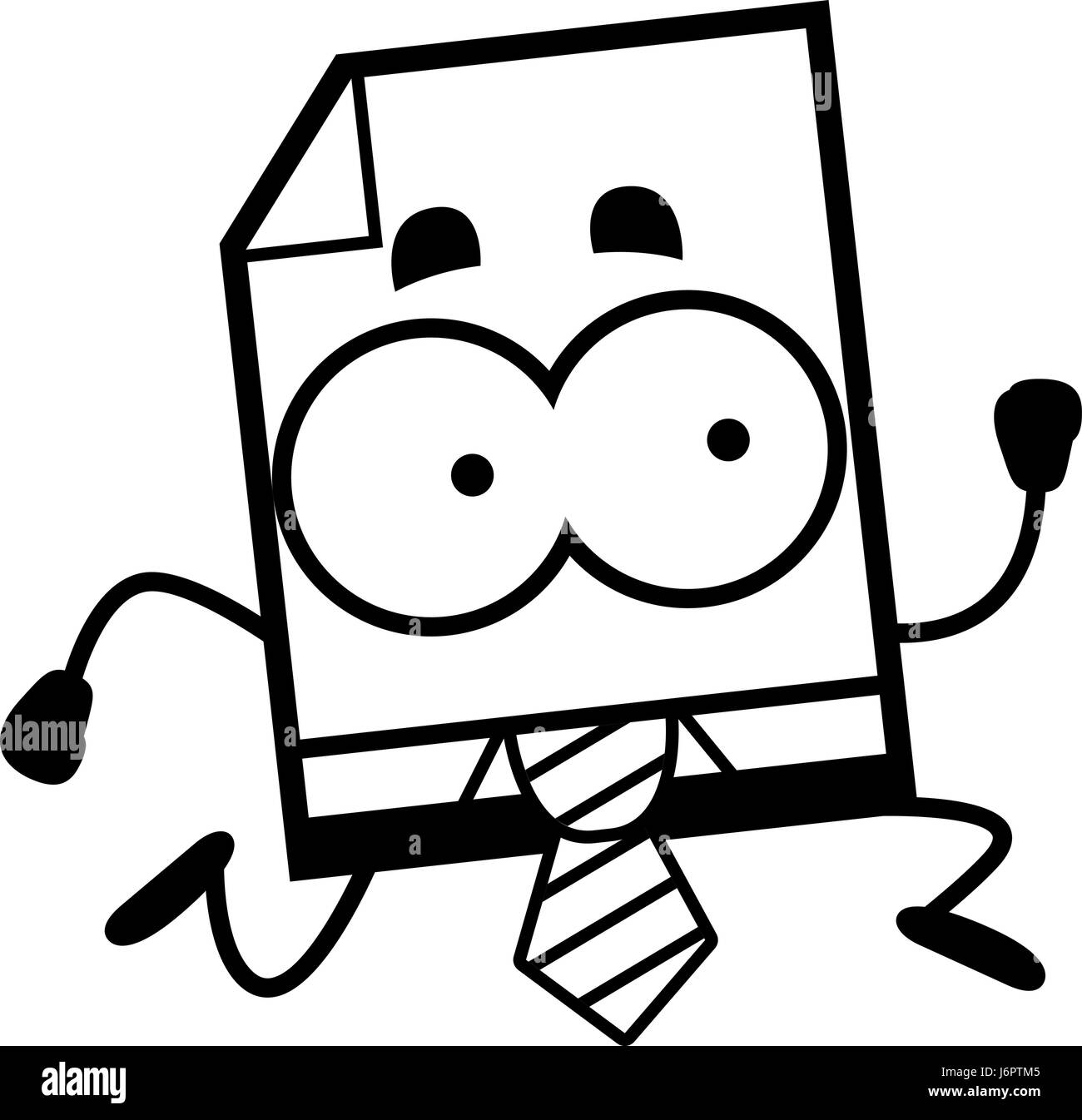 A cartoon illustration of a business file running Stock Vector Image ...