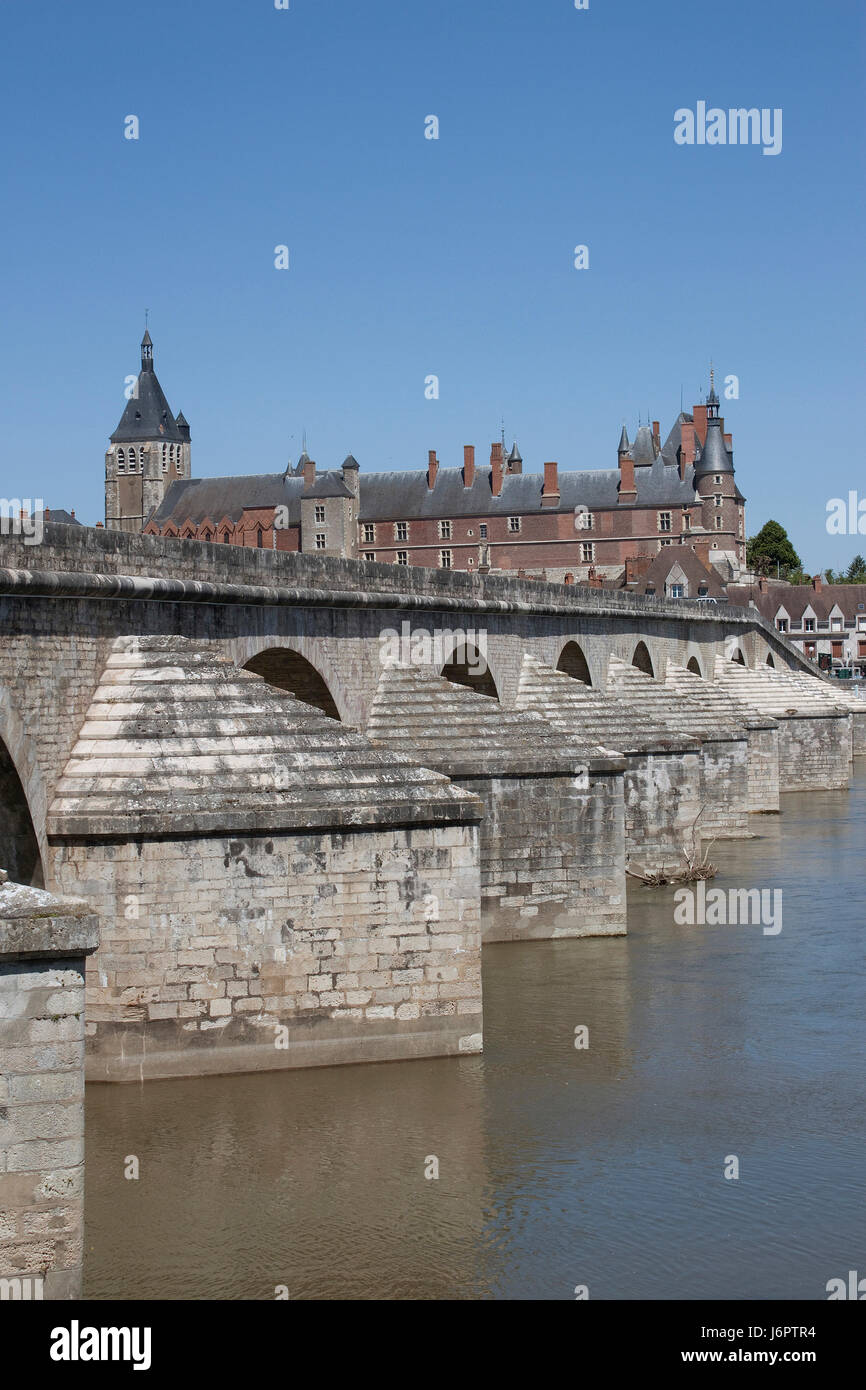 bridge rampart castle river water nature chateau castles house building ...