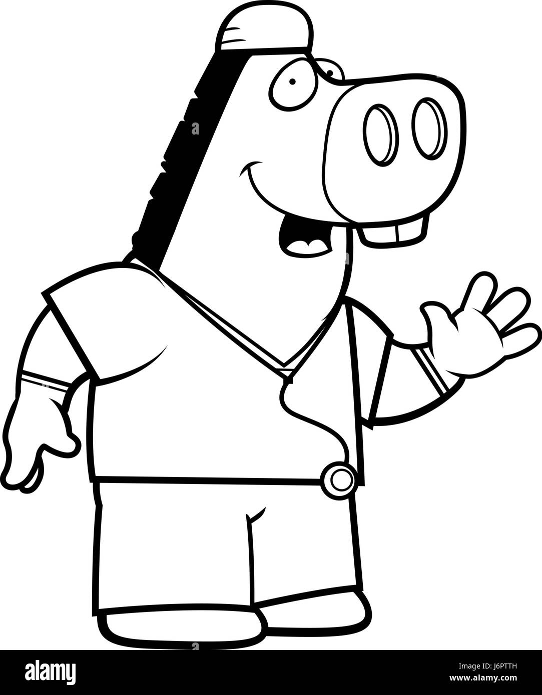 A cartoon illustration of an donkey doctor in scrubs Stock Vector Image ...