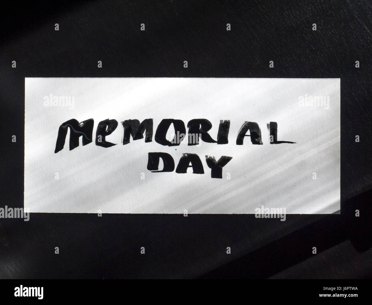 Memorial day calligraphy and lettering post card. Top and clear view ...