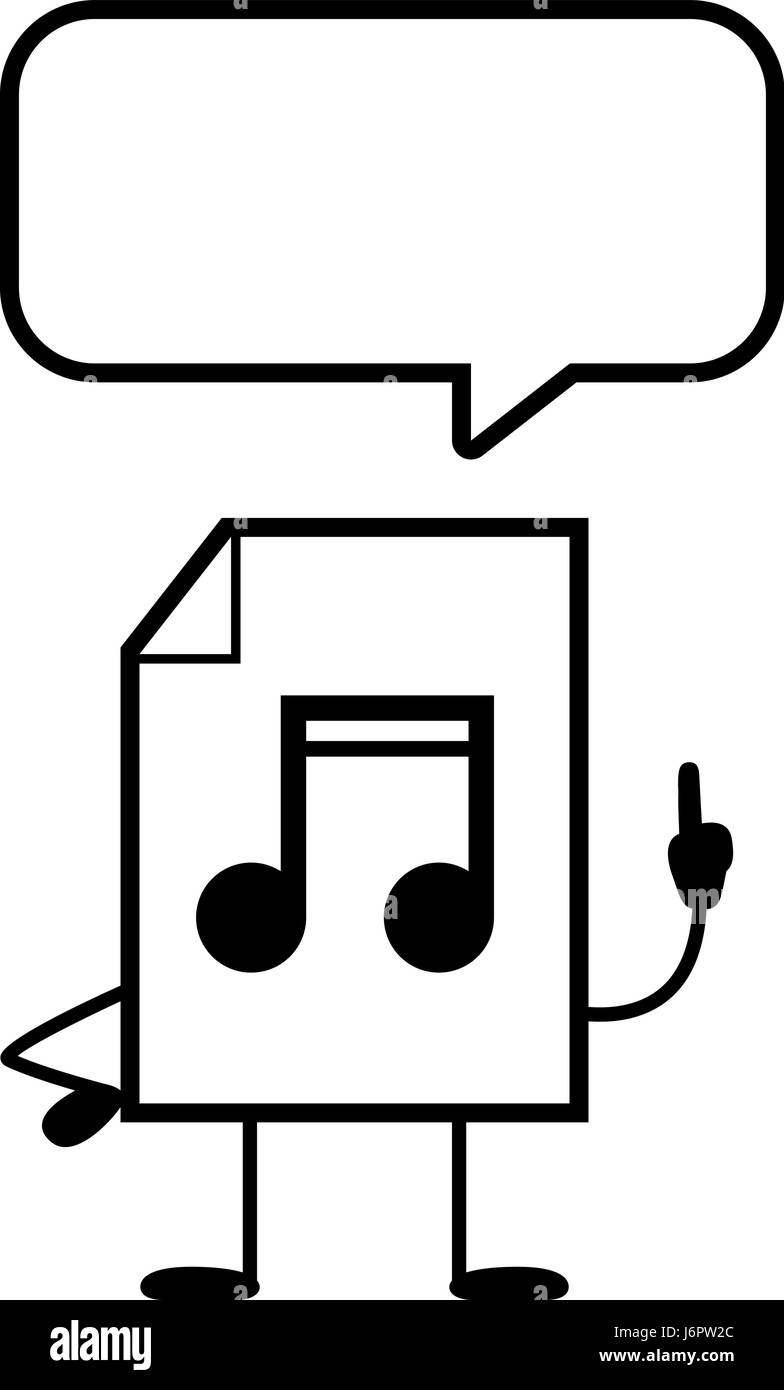 A cartoon illustration of an audio file talking Stock Vector Image ...