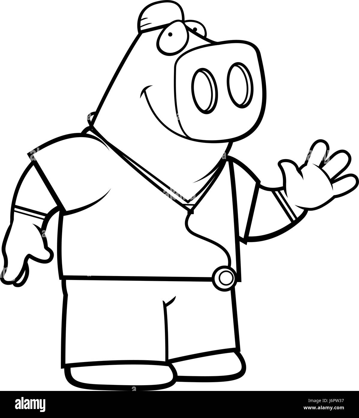 A cartoon illustration of an pig doctor in scrubs Stock Vector Image ...