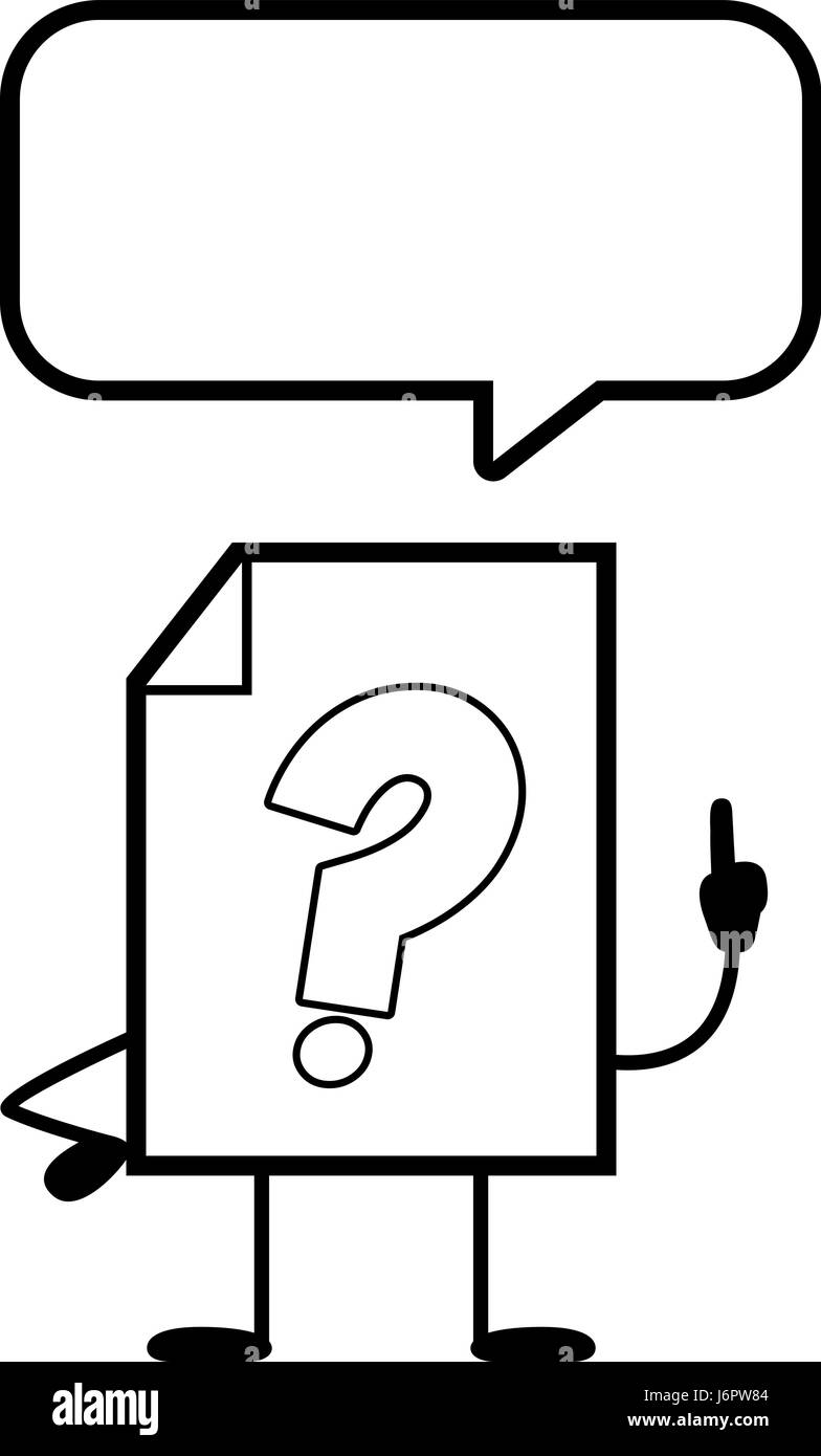 A cartoon illustration of an unknown file talking Stock Vector Image ...