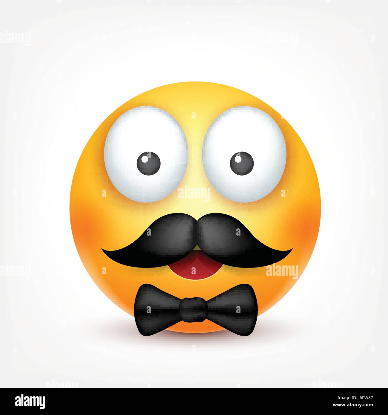 Smiley Face With Rainbow Mustache