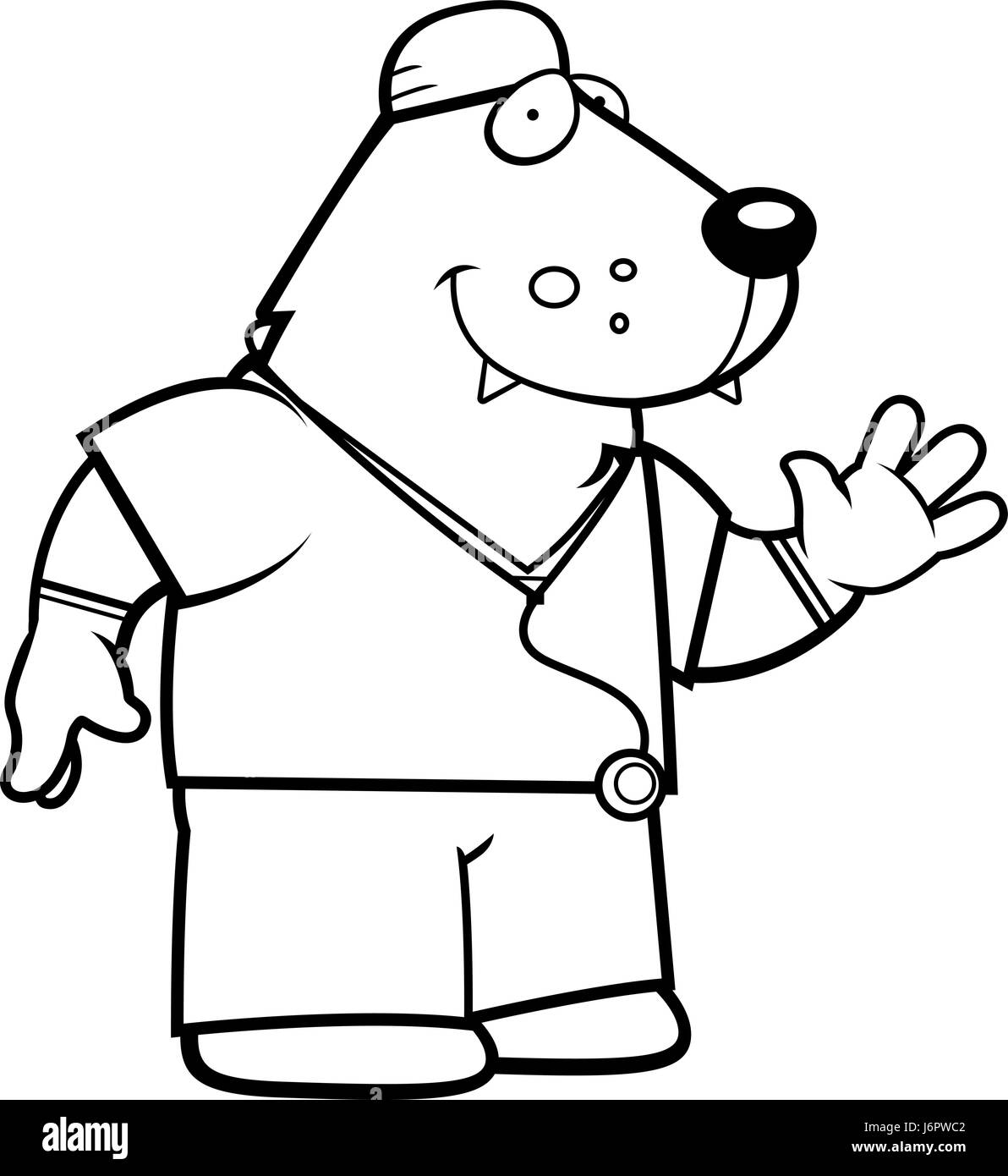 Cartoon illustration vet dog stethoscope hi-res stock photography and ...