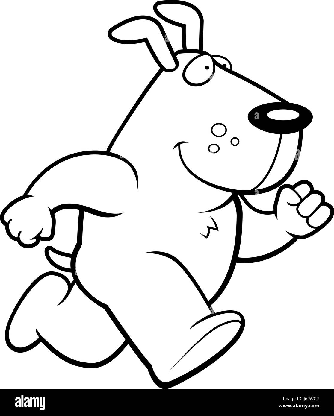 A happy cartoon dog jumping and smiling Stock Vector Image & Art - Alamy