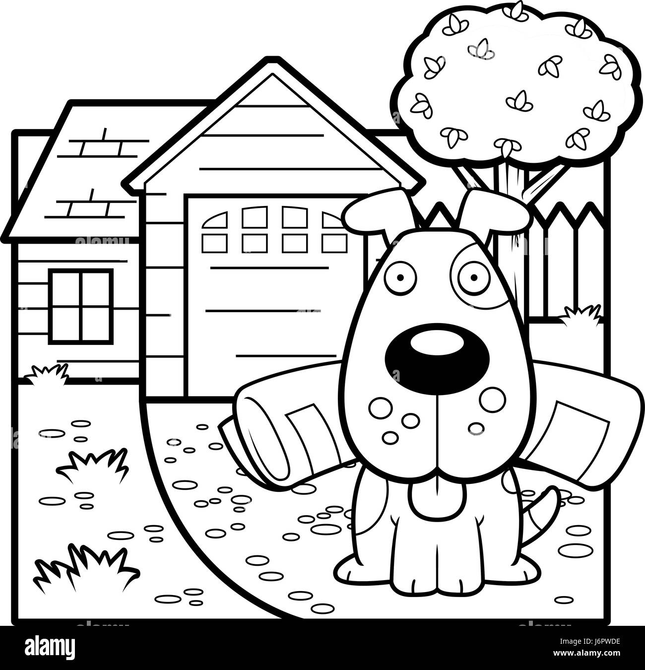 House and driveway Stock Vector Images - Alamy