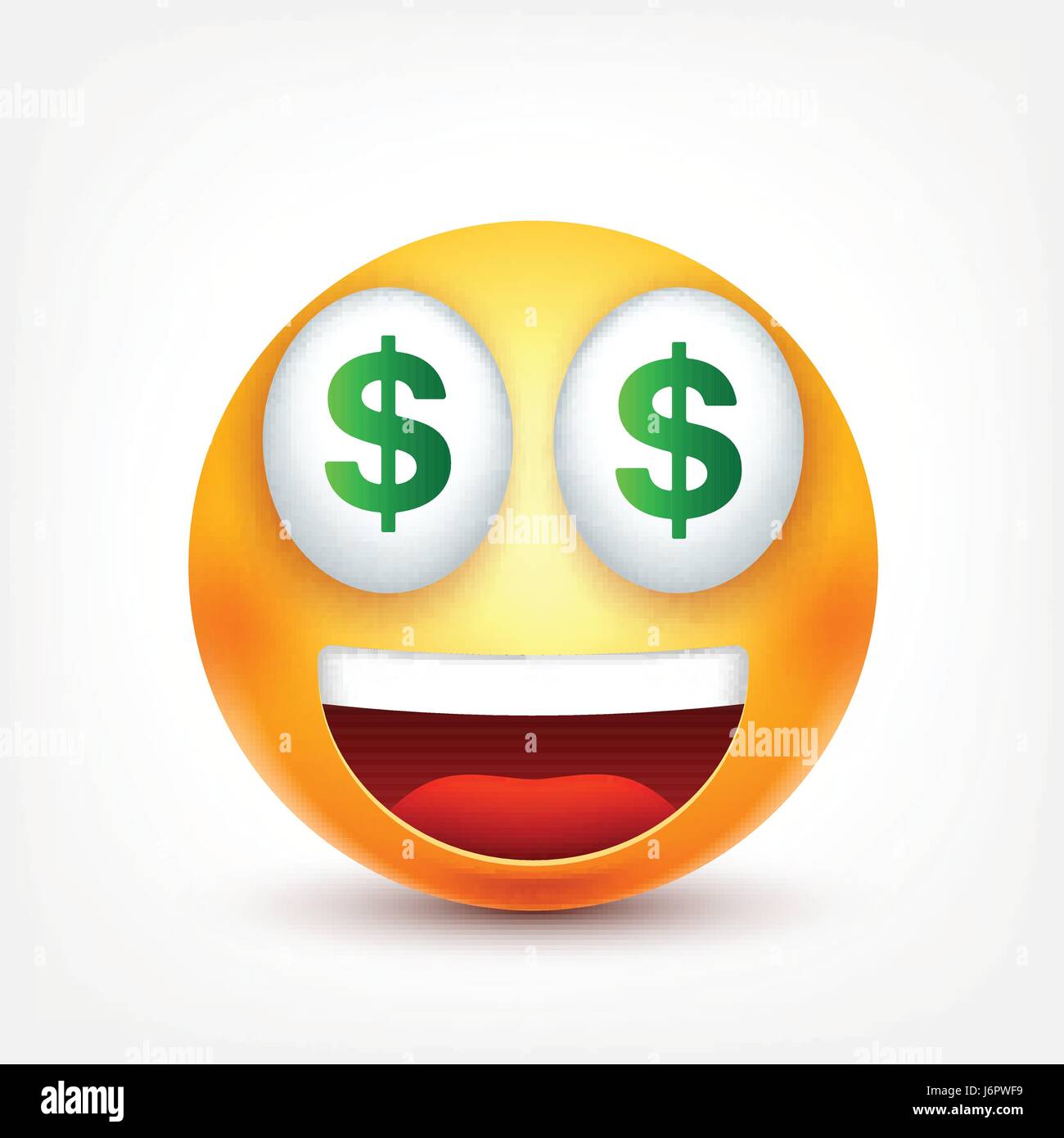 Smile face dollar character hi-res stock photography and images - Alamy