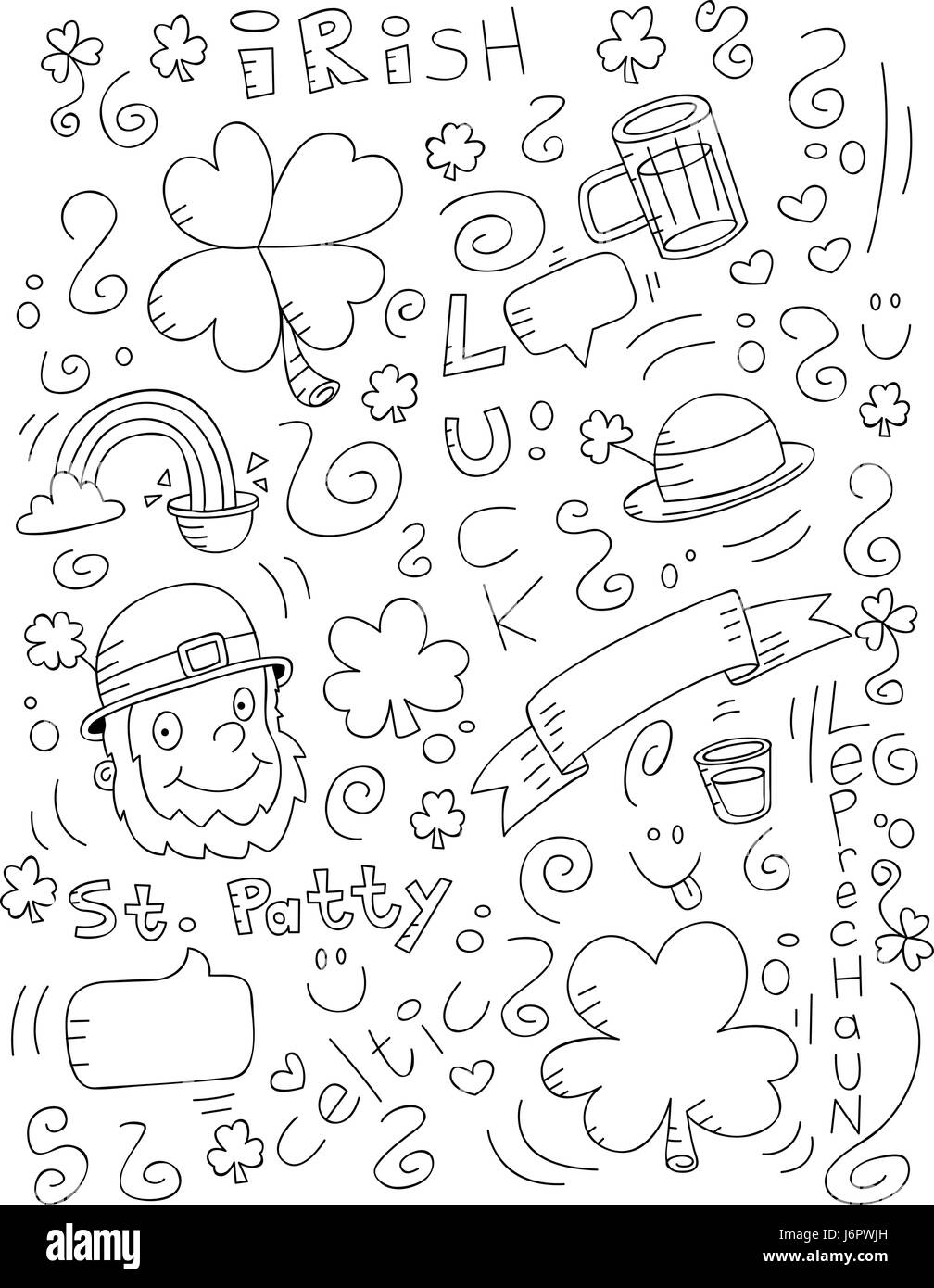 A cartoon doodle with an Irish theme Stock Vector Image & Art - Alamy
