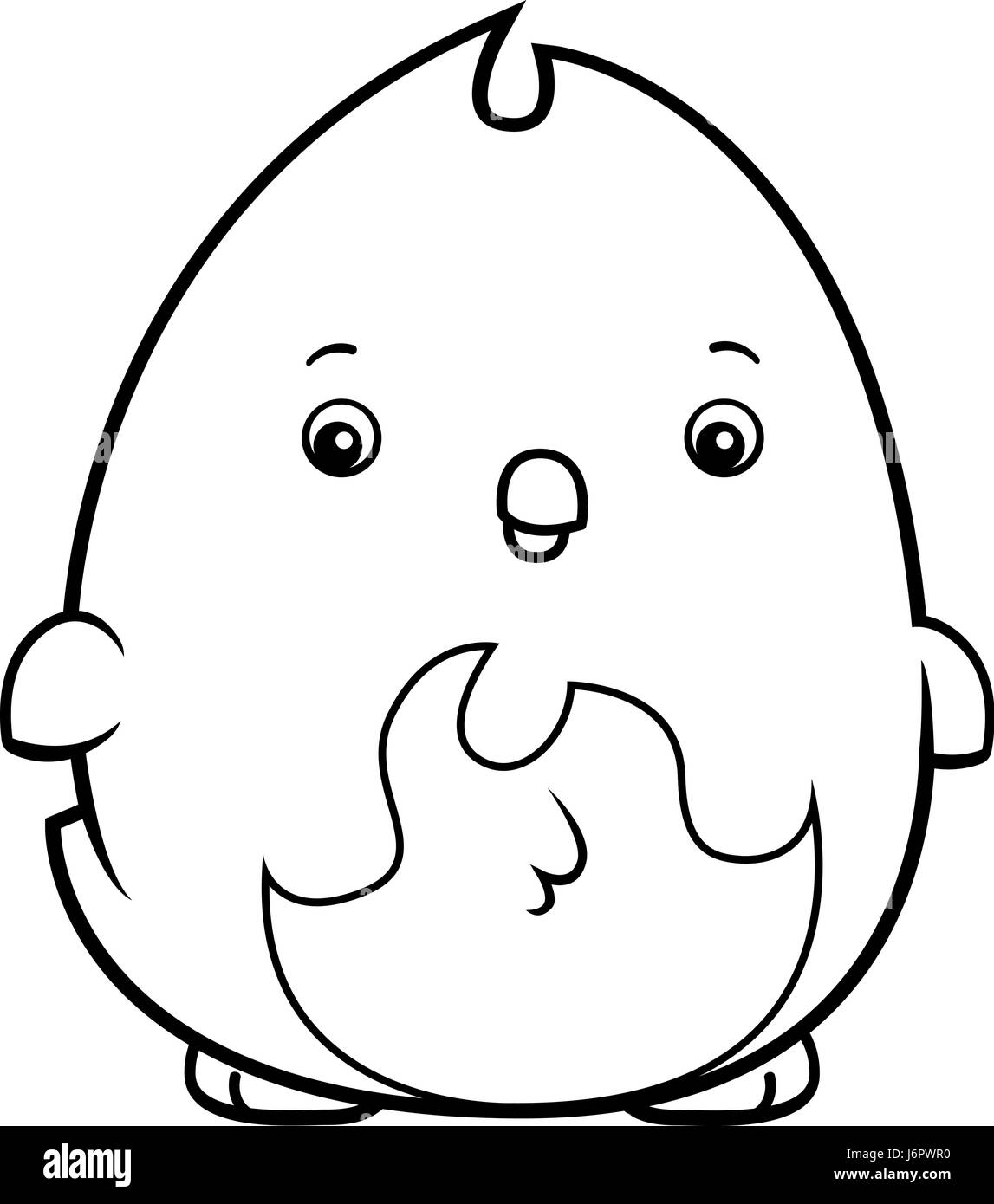 A cartoon illustration of a baby phoenix standing Stock Vector Image ...