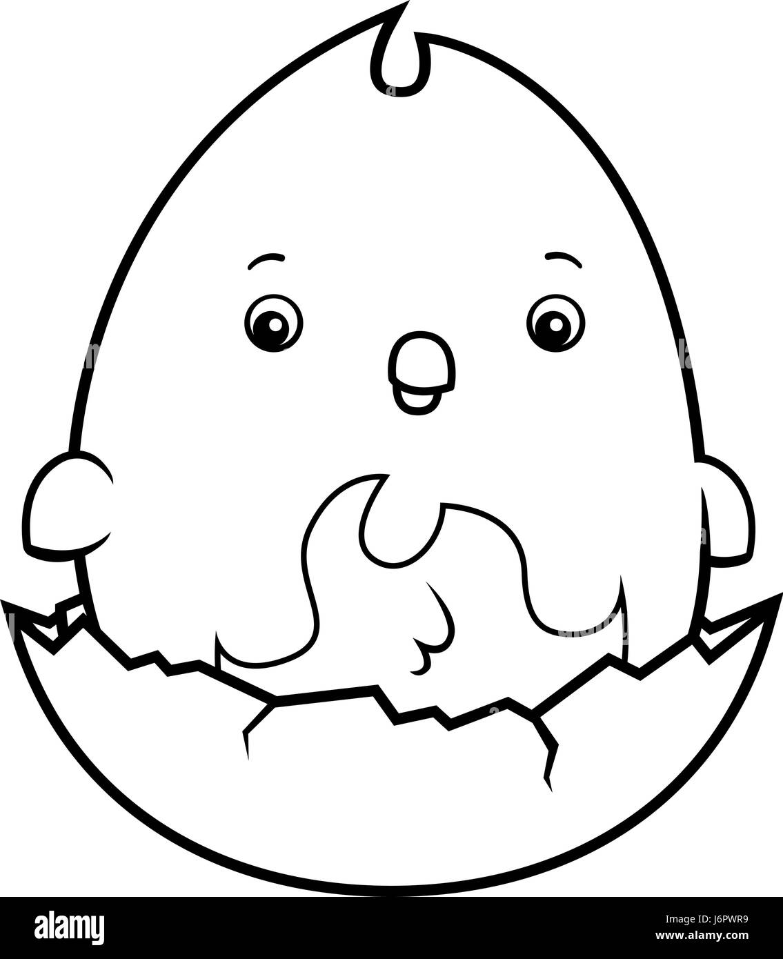 A cartoon illustration of a baby phoenix hatching from an egg Stock ...
