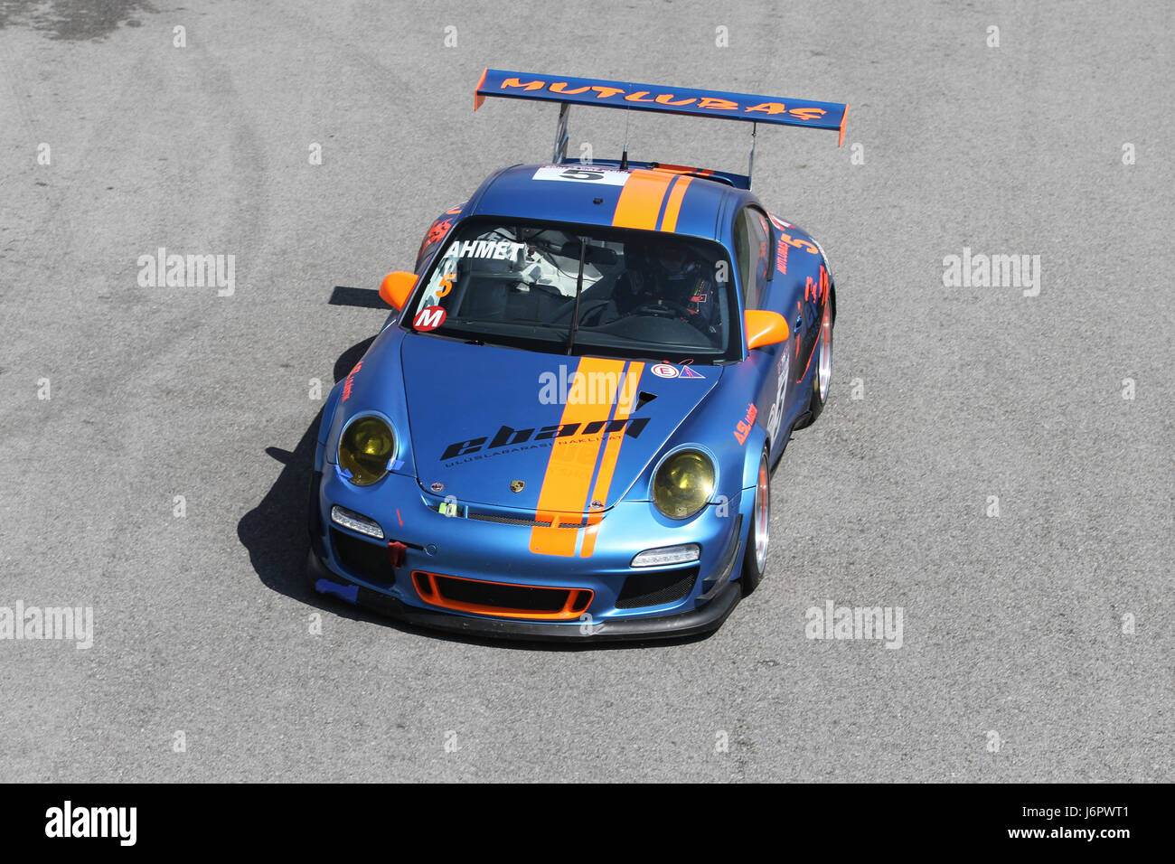 KOCAELI, TURKEY - MAY 14, 2017: Ahmet Mutlubas drives Porsche 997 of ...
