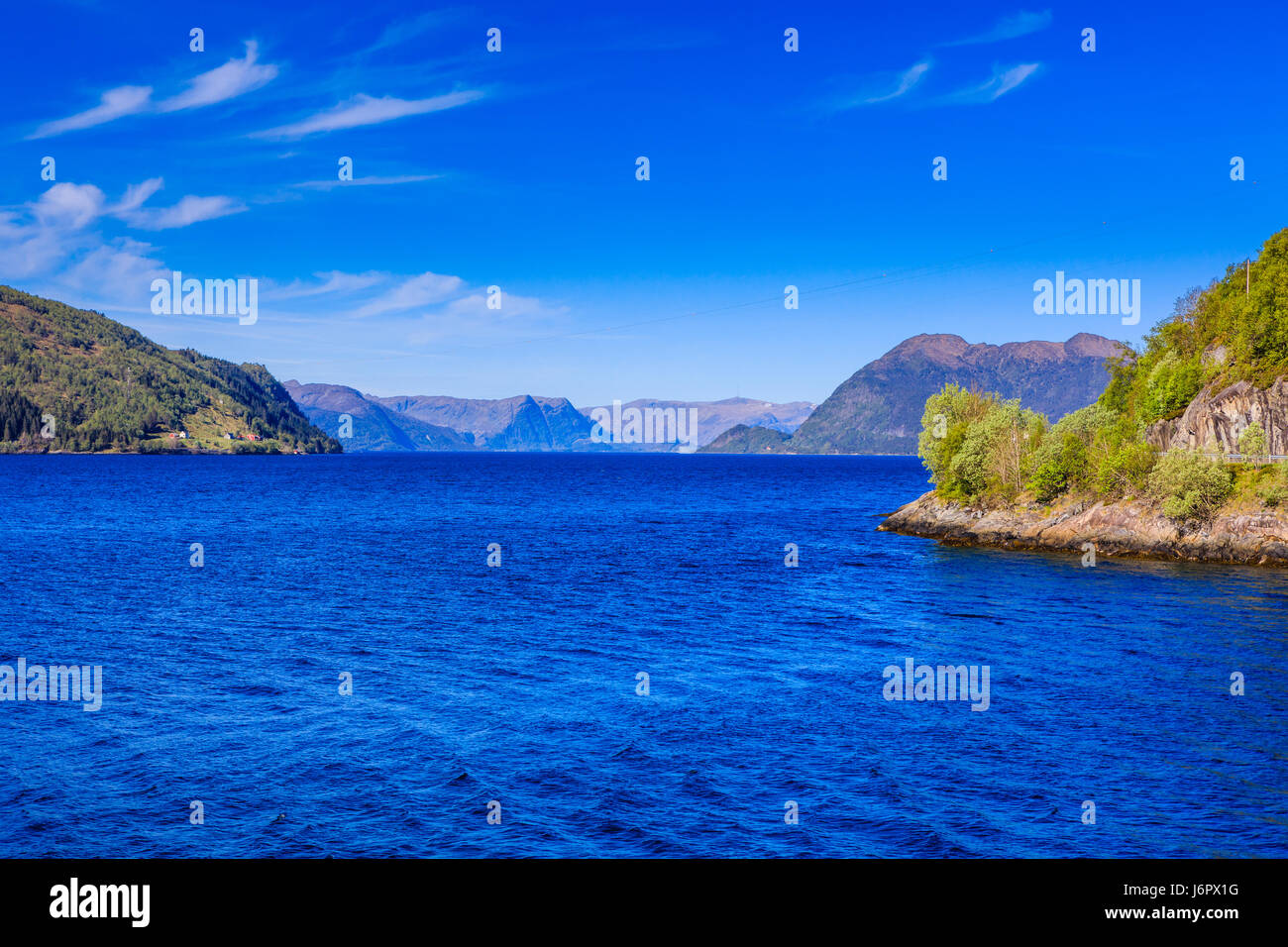 Nordfjord, a beautiful landscape with fjord and mountains Stock Photo ...