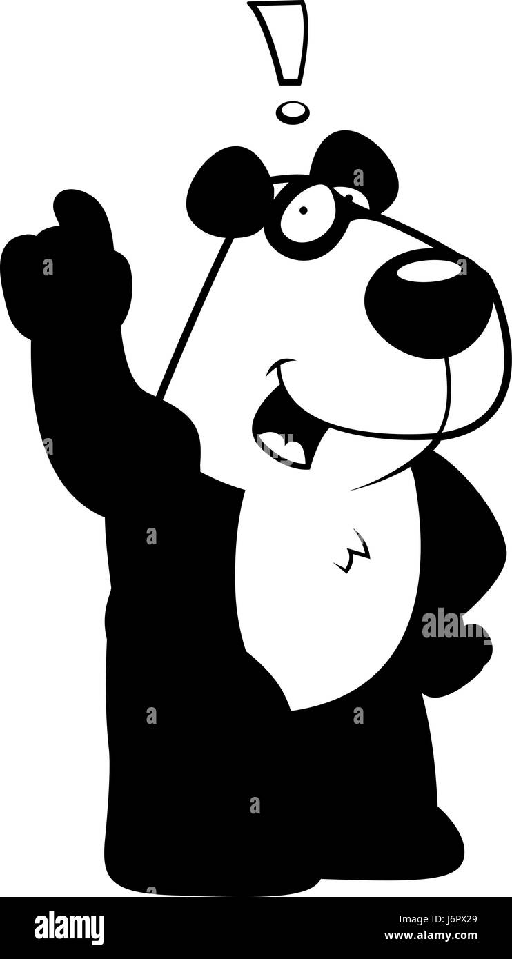 A happy cartoon panda with an idea Stock Vector Image & Art - Alamy