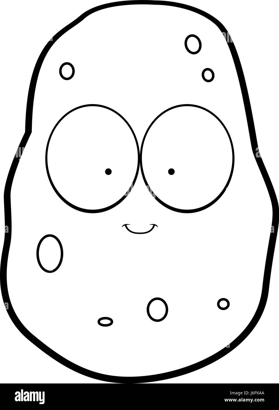 A cartoon illustration of a potato smiling Stock Vector Image & Art - Alamy