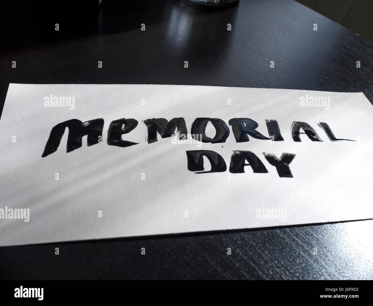 Memorial day calligraphy and lettering post card. Perspective and clear ...