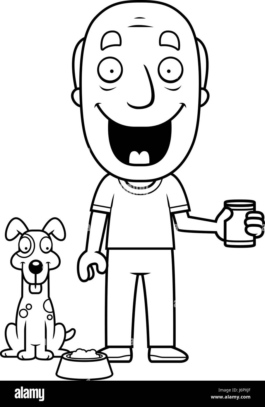 Senior happy dog Stock Vector Images - Alamy