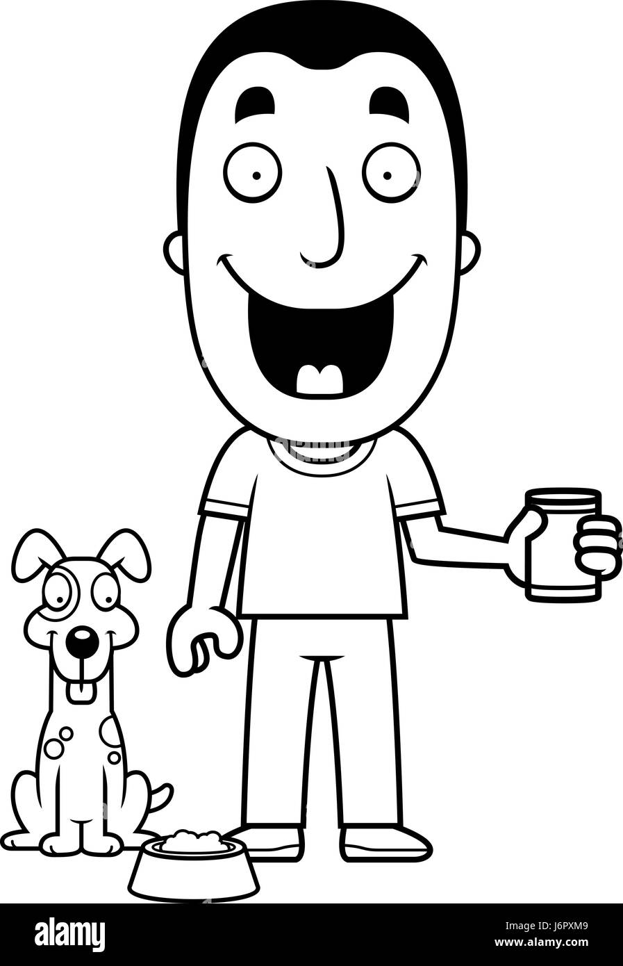 Happy smiling man dog Stock Vector Images - Alamy