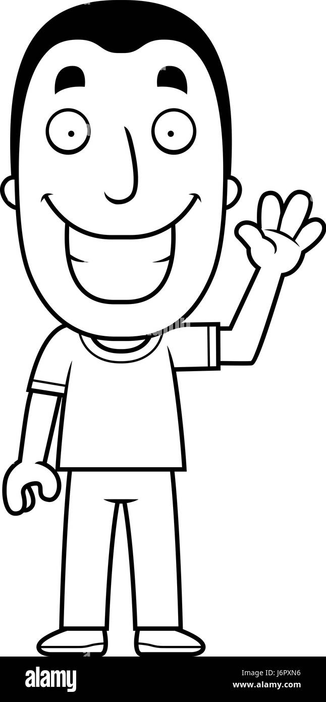People waving greeting Stock Vector Images - Alamy