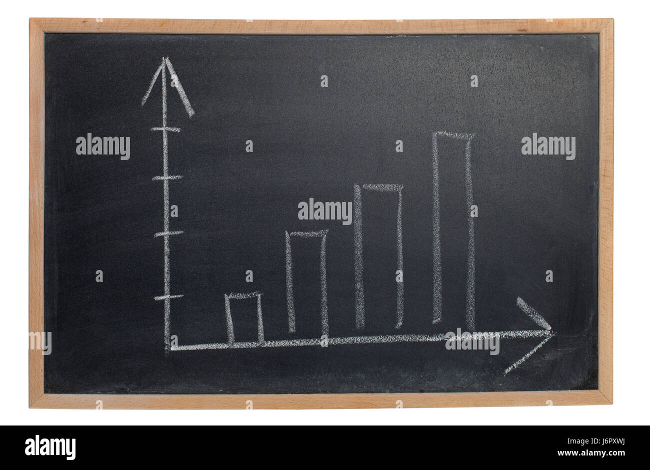 future blackboard chalk growth diagram increase graph board calculation Stock Photo - Alamy