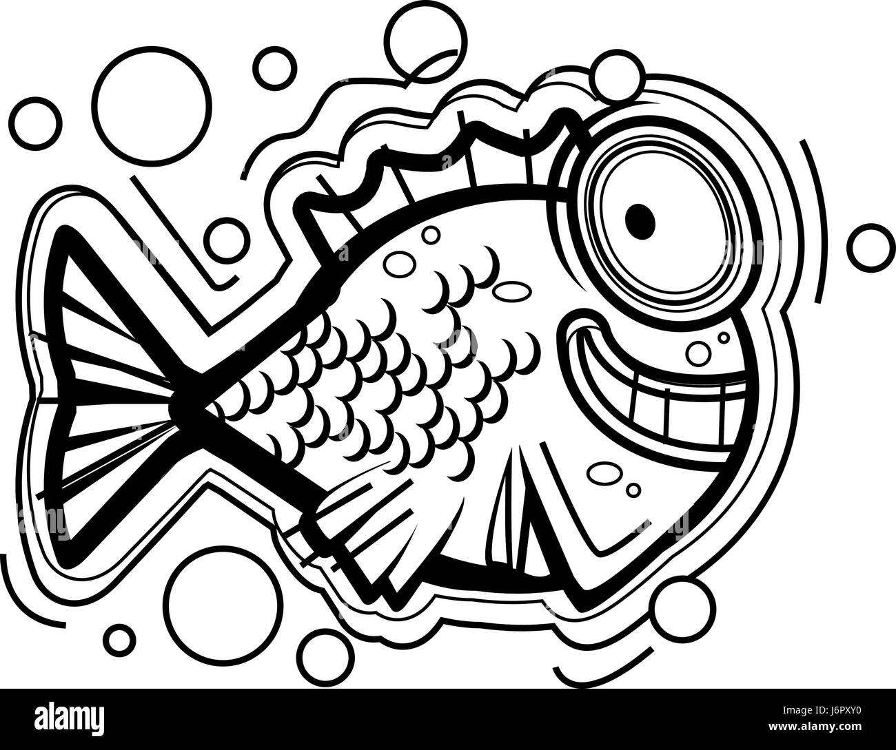 A cartoon green fish smiling and happy Stock Vector Image & Art - Alamy