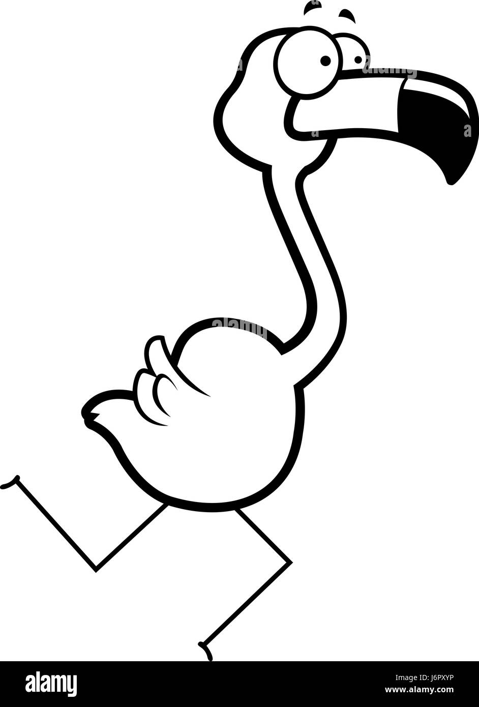 A cartoon pink flamingo running Stock Vector Image & Art - Alamy
