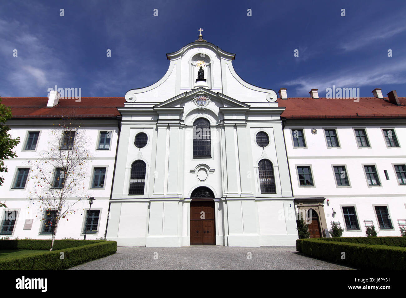 church bavaria germany german federal republic facade monastery upper ...