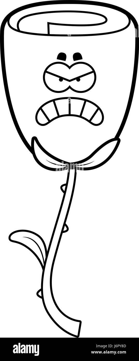 A cartoon illustration of a rose looking angry Stock Vector Image & Art ...