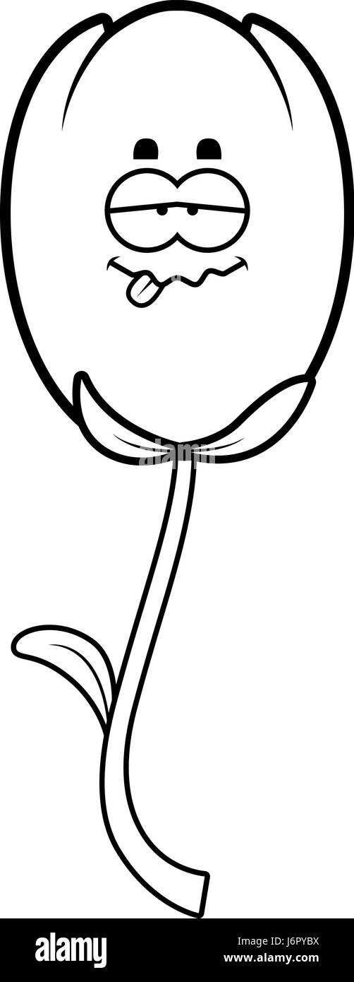 A cartoon illustration of a tulip looking sick Stock Vector Image & Art ...