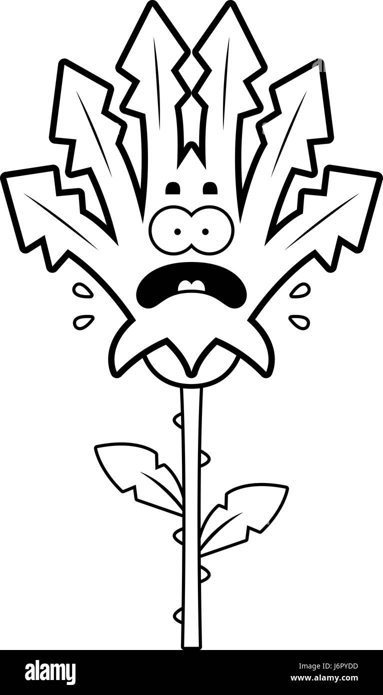 A cartoon illustration of a weed looking scared Stock Vector Image ...