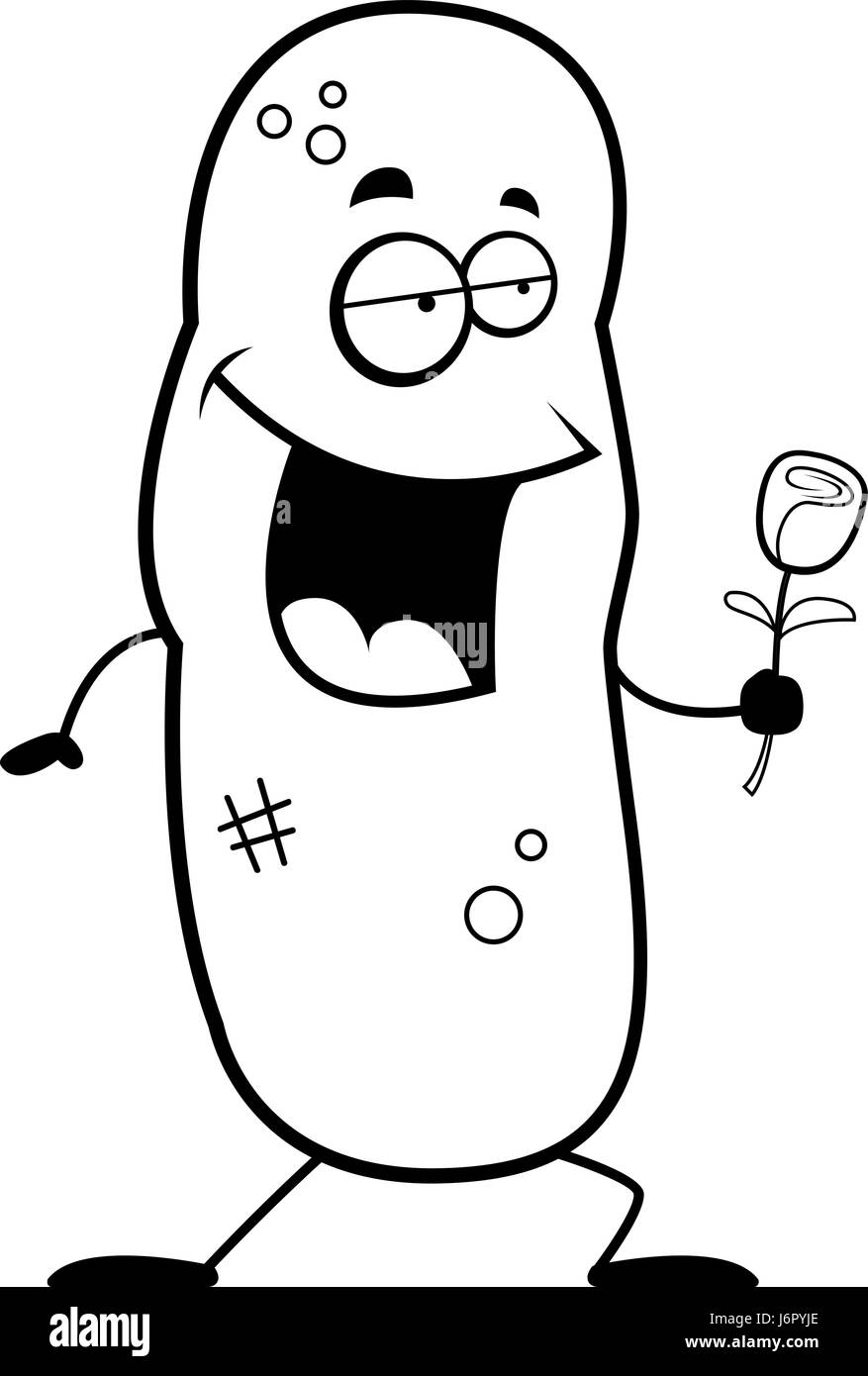 A cartoon illustration of a piece of poop with a rose Stock Vector ...