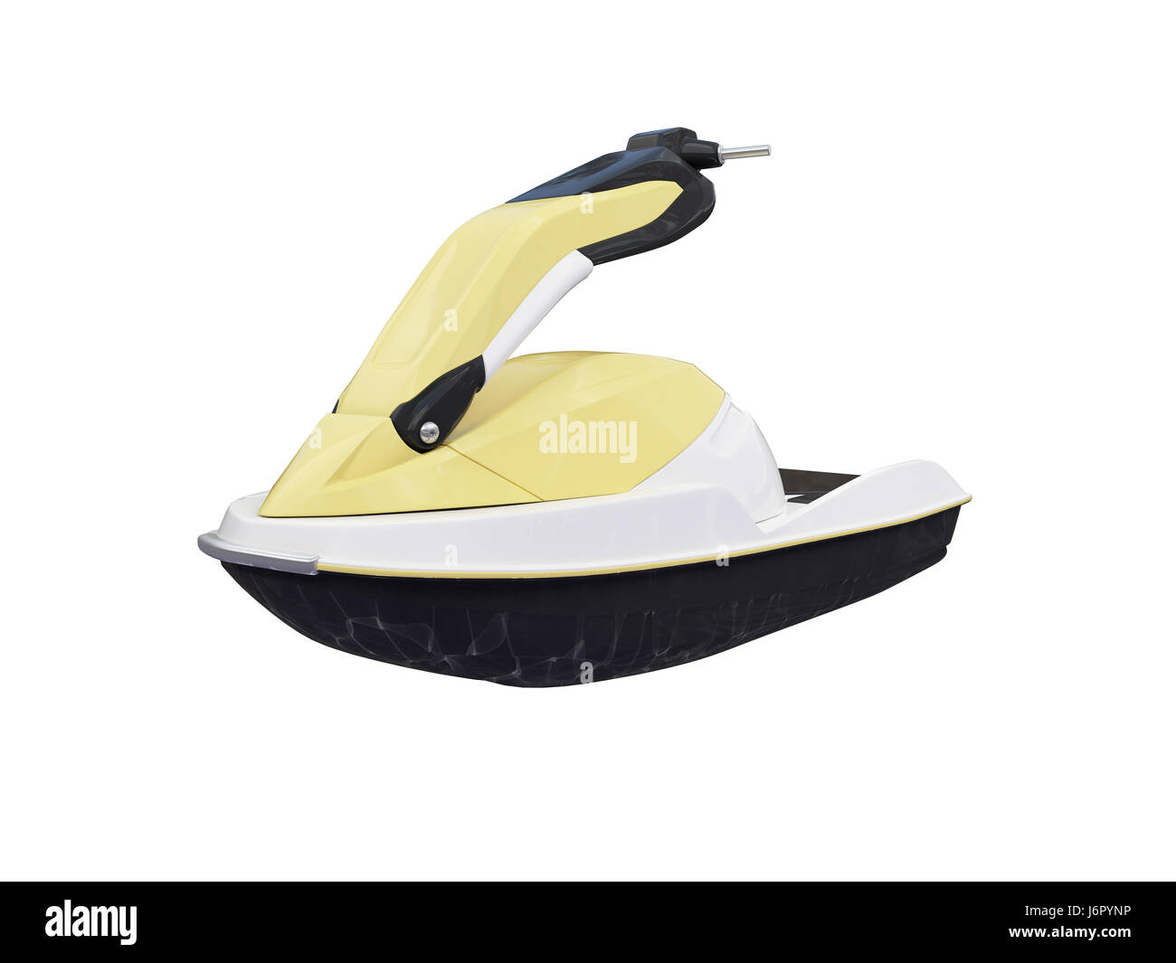 isolated transport boat speed velocity jet yellow rowing boat sailing ...