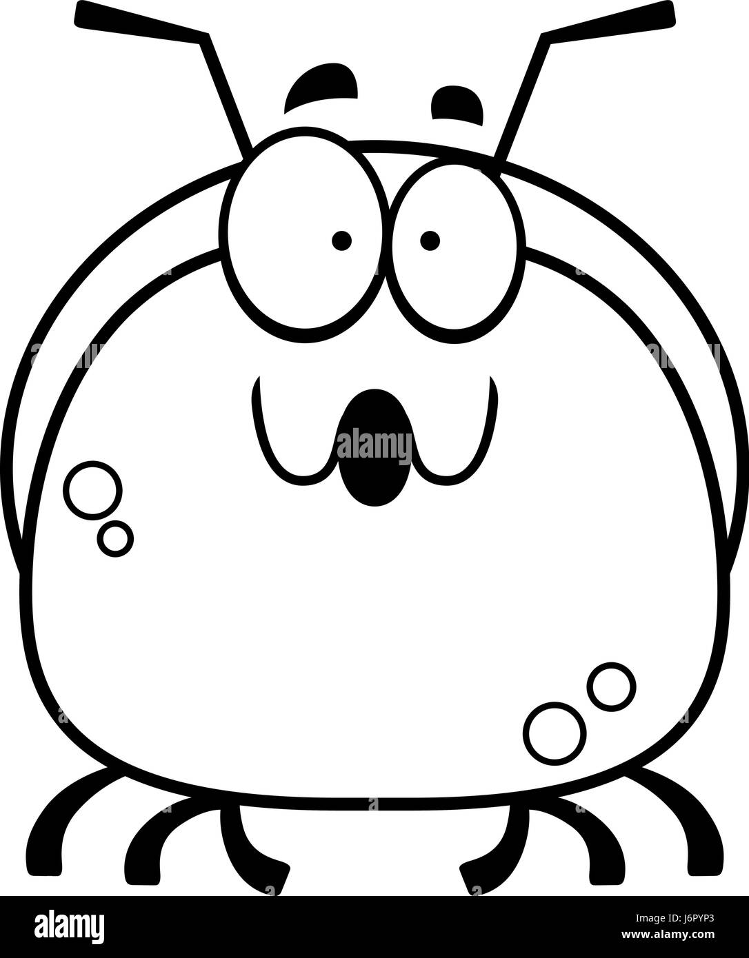 A cartoon illustration of a ant looking surprised Stock Vector Image ...