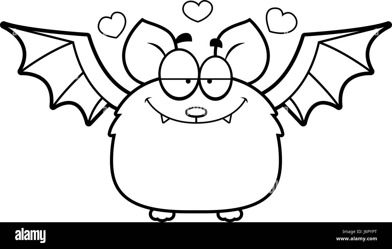 A cartoon illustration of a bat in love Stock Vector Image & Art - Alamy