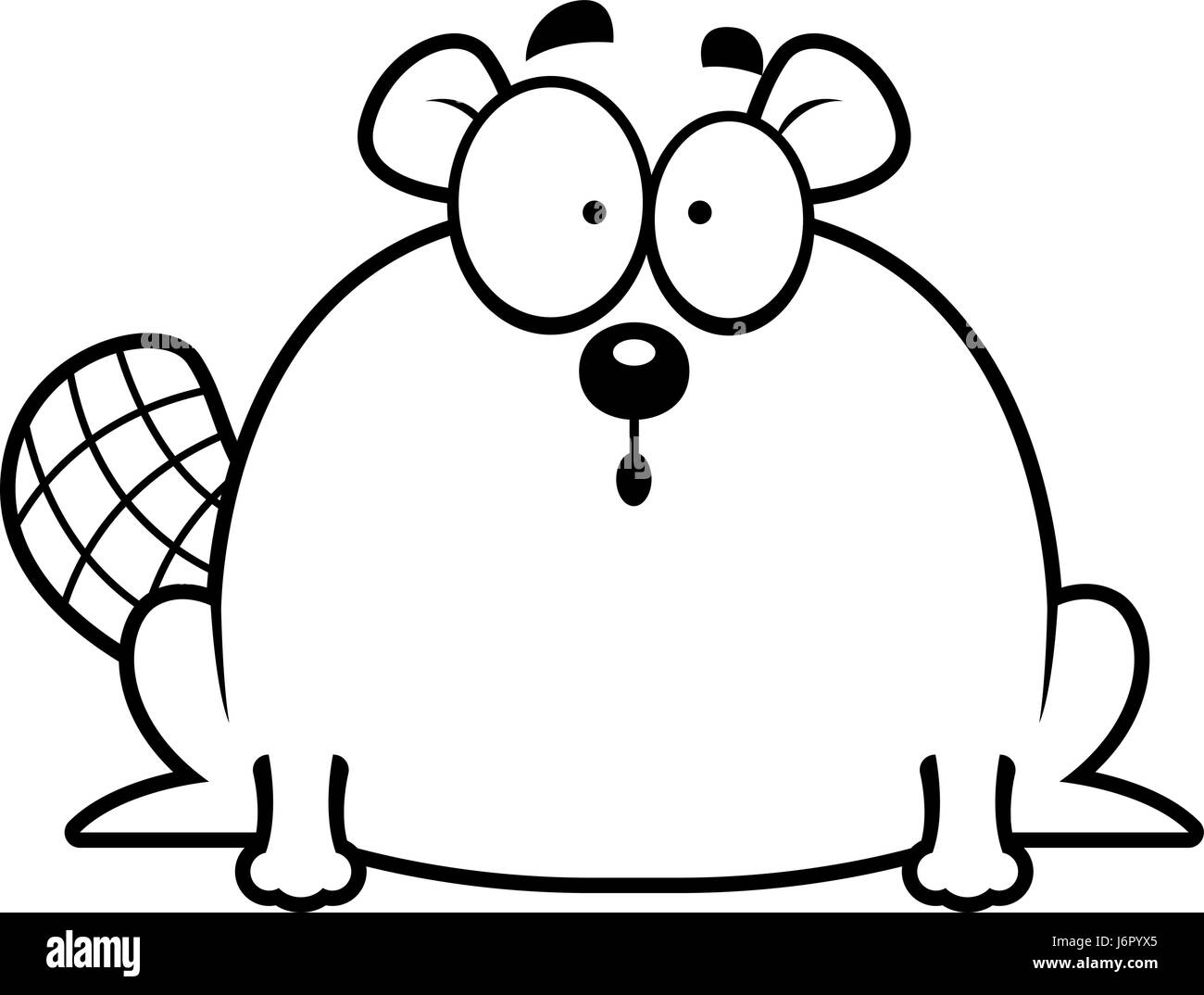 A cartoon illustration of a beaver looking surprised Stock Vector Image ...