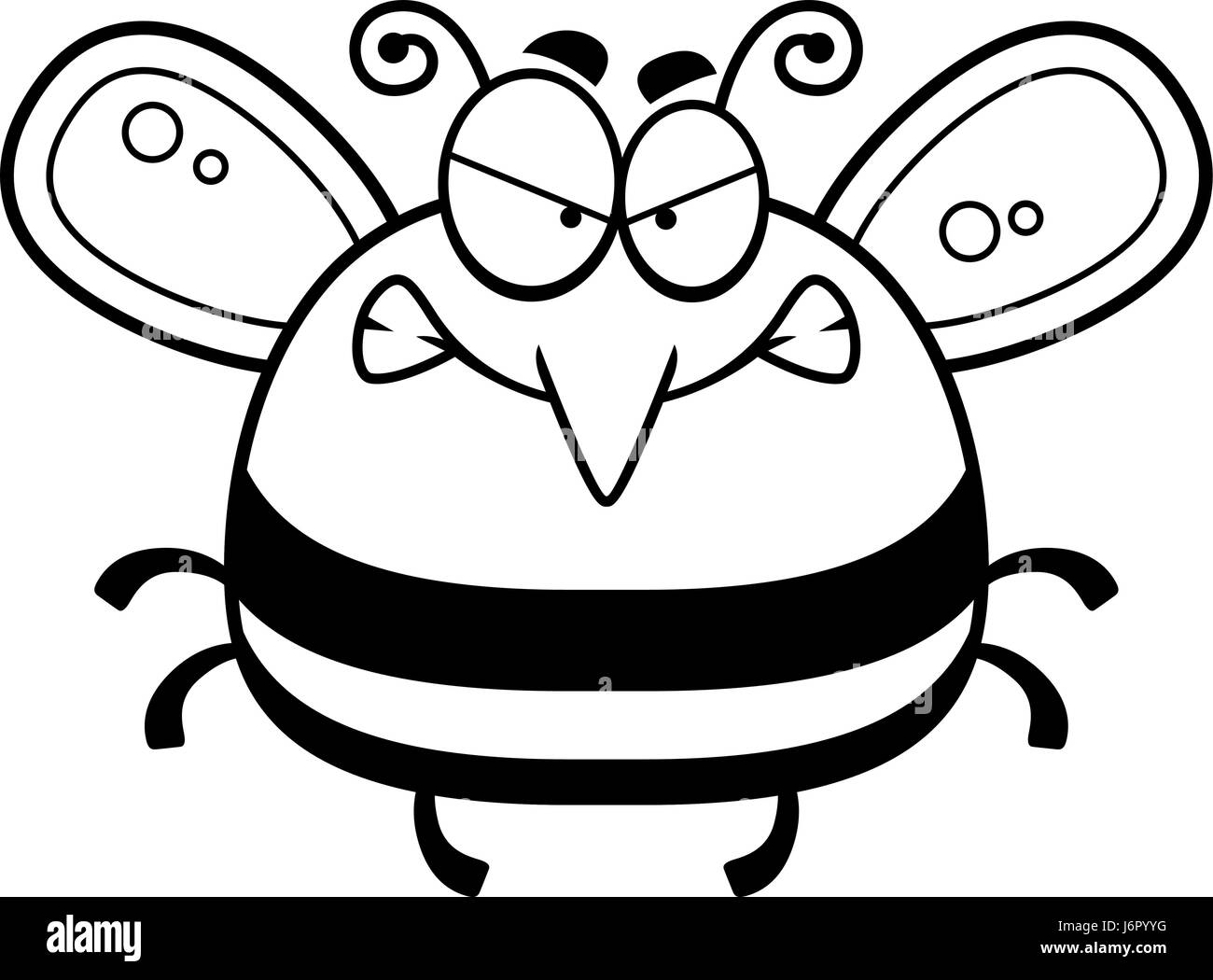 A cartoon illustration of a bee looking angry Stock Vector Image & Art ...