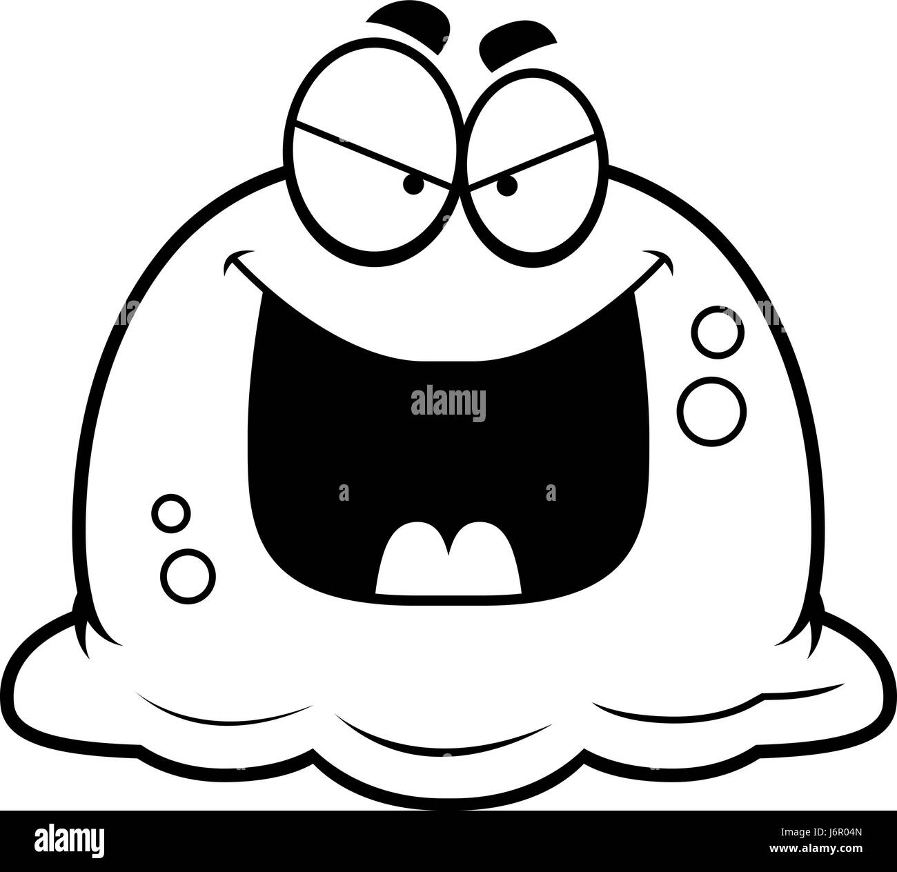 A cartoon illustration of an evil looking booger Stock Vector Image ...