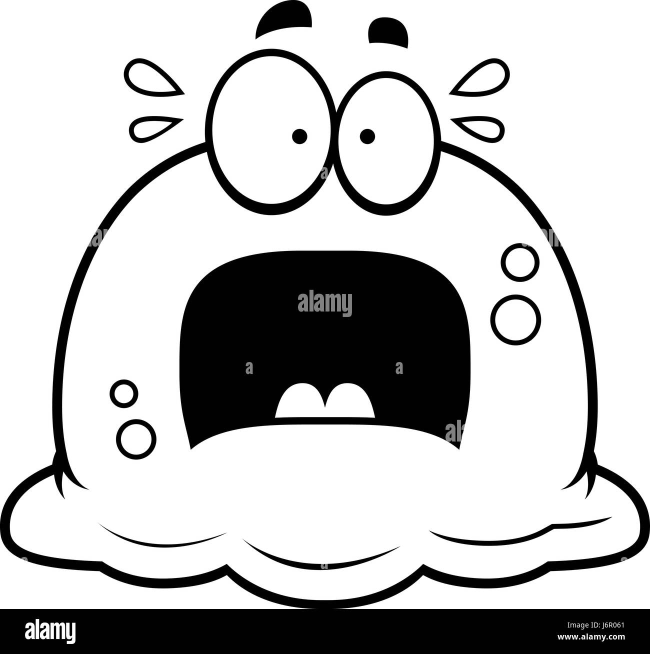 A cartoon illustration of a booger looking scared Stock Vector Image ...