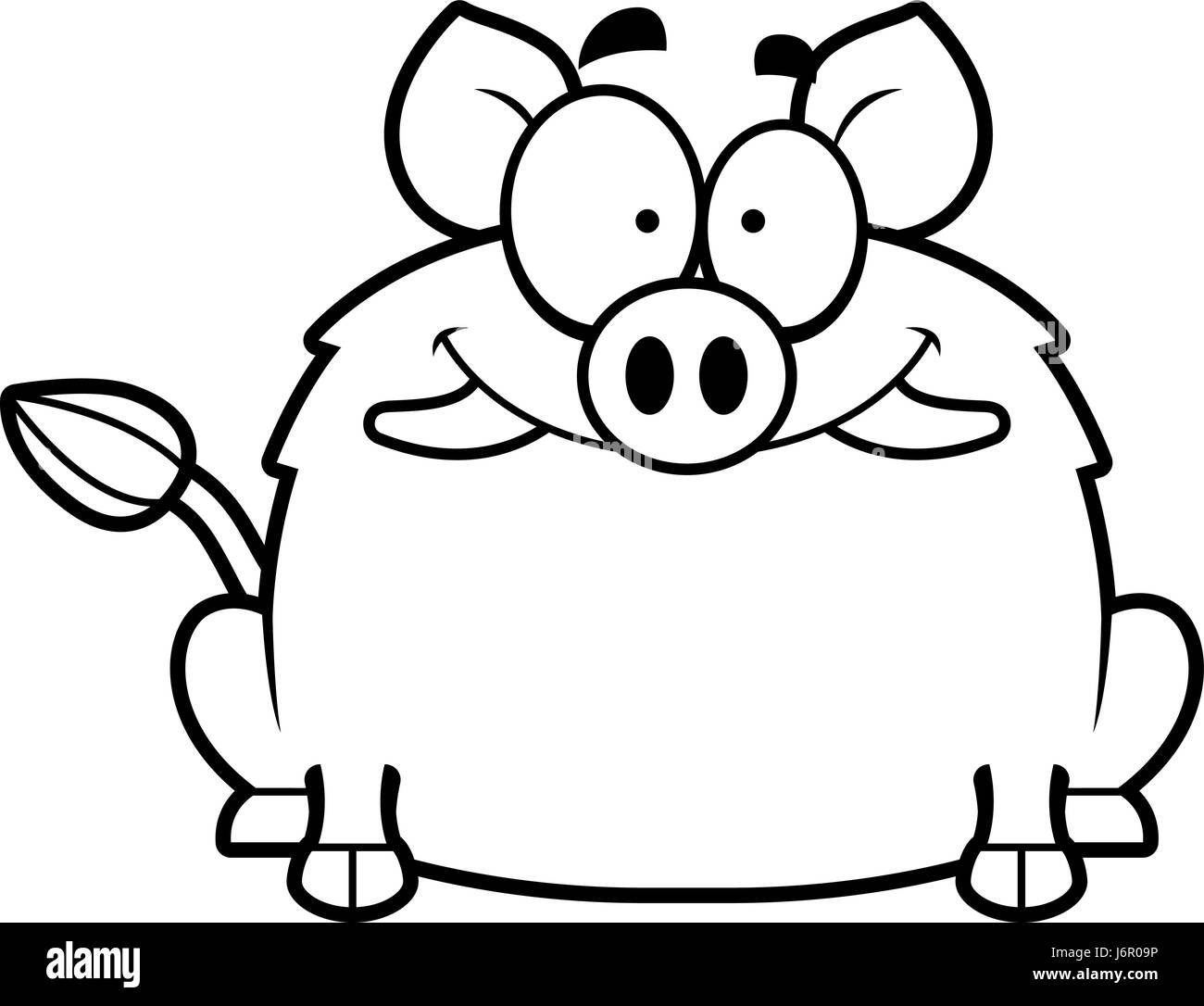 A cartoon illustration of a boar smiling Stock Vector Image & Art - Alamy